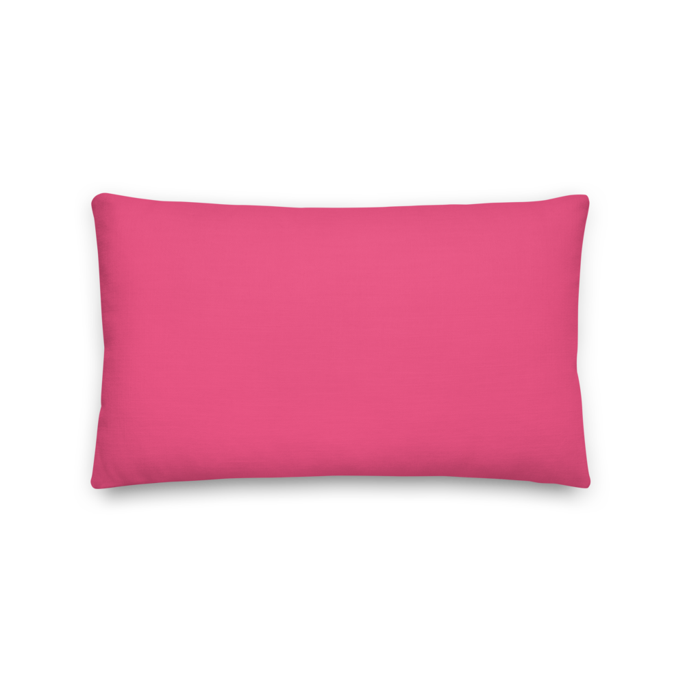 Hot Pink Pillow with Greek Key Borders